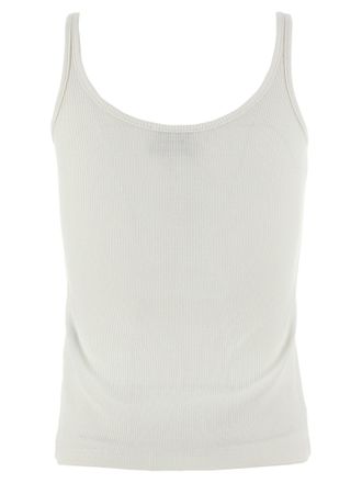 Off-white Womens White Cotton Sleeveles T-Shirt