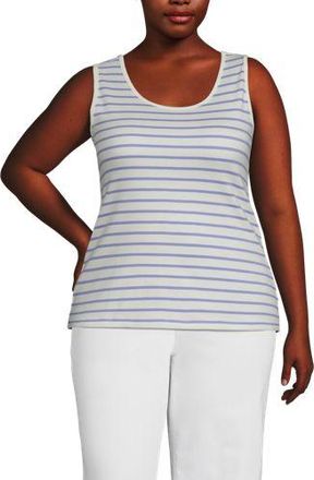 Lands End Baumwoll-Top, Damen, Größe:52-54 plus, Weiß, Baumwolle, by Lands End