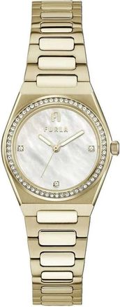 Furla Femme, Accessoires, Jaune, Taille: ONE Size Montre habill&eacute;e en acier inoxydable