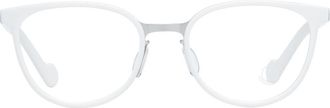 Moncler MO-1044406 Metal & Plastic Butterfly Frame Eyeglasses - White
