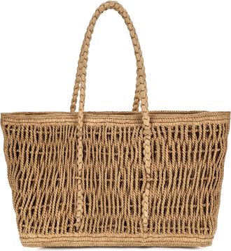 The Row Womens Tote Bag Georgica Raffia Beige Shoulder