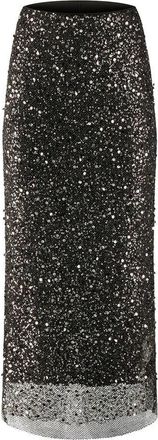 Riani Damen Maxirock mit Perlen- und Paillettenstickerei