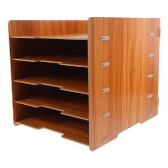 DOITOOL Stabiler Mehrlagiger Holz Dokumentenhalter Schreibtisch Organizer f&uuml;r B&uuml;ro Schule und Zuhause Robuster Aktenhalter zur &Uuml;bersichtlichen Aufbewahrung vo