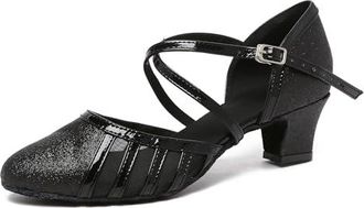 Minitoo Femme Danse Chaussure Ferme Cabaret Fete Soiree Escarpins et Talons Bas L2043 Noir 5cm Talon EU 38.5