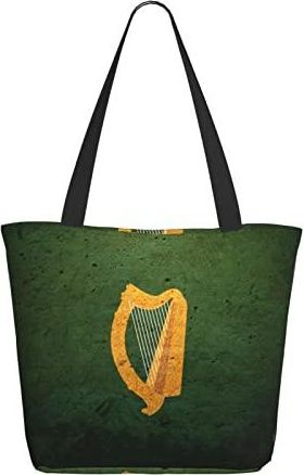 AOOEDM I Love Ireland And Irish Harp Ladies Shopping Bag 13x11x7in.Le cadeau parfait pour la Saint-Valentin.Cest de la Saint-Valentin pour maman, fille, &eacute;pou