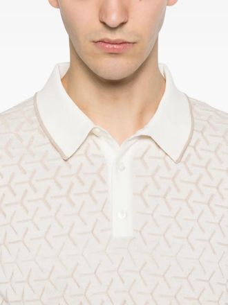 PANICALE Mens Geometric-Pattern Polo Shirt Ss26 M