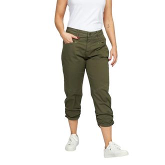 2-Biz Femme, Pantalons, Vert, Taille: 42 FR Pantalon cropped &eacute;l&eacute;gant