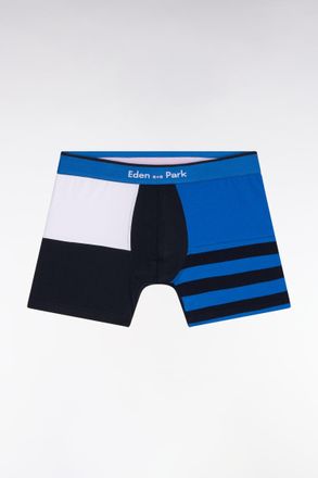 Eden Park Boxer En Jersey De Coton Colorblock Bleu