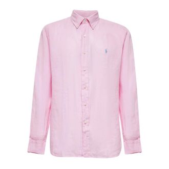 Polo Ralph Lauren Homme, Chemises, Rose, Taille: S Chemise en lin coupe sur mesure