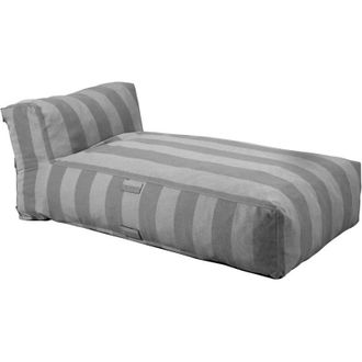 Oviala M&eacute;ridienne ray&eacute; pour salon de jardin modulable gris anthracite - Mixi