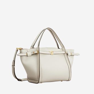 Tod's Womens Leather Shopping Bag White Calfskin Handbags Hand