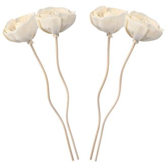 BESPORTBLE Aromatherapie Rattan Diffusorst&auml;bchen 4 St&uuml;ck mit Schilfrohren und Kunstblumen Austauschbare Duftst&auml;bchen f&uuml;r &Auml;therische &Ouml;le Raumduft Zubeh&ouml;r f&uuml;r Inne