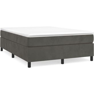 vidaXL Bettgestell ohne Matratze Dunkelgrau 140x190 cm Samt Vidaxl