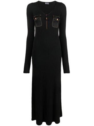 Diesel robe &agrave; design &agrave; empi&egrave;cements - Noir