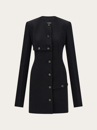 Ferragamo Damen Jacke mit Kn&ouml;pfen Schwarz
