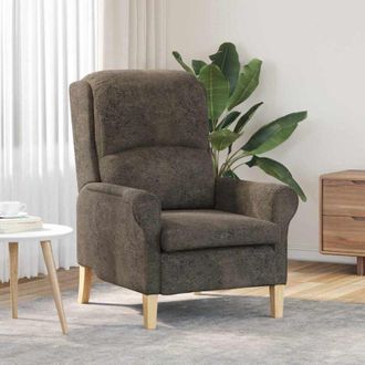 vidaXL Fauteuil Gris fonc&eacute; 76 x 94 x 102 cm Faux cuir Vidaxl