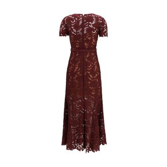 Self Portrait Womens Bordeaux Polyester Cocktail Dress