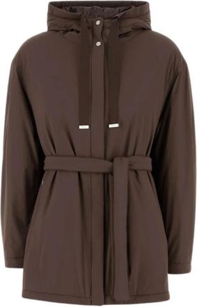 Herno Stilvoller Mantel mit Kapuze und G&uuml;rtel - - Jackets - Damen - Braun - L