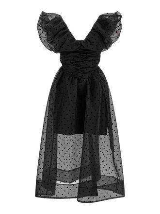 Ganni Robe Au Genou - Noir