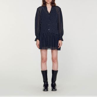 Sandro Robe courte &agrave; pois