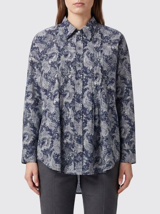 R13 Relaxed-Fit-Hemd aus Baumwolle mit Paisley-Print und R&uuml;schendetails