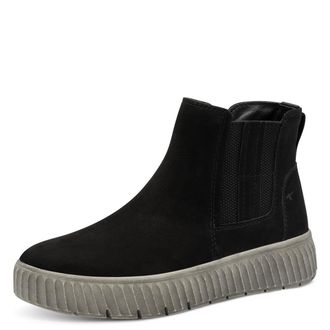 Tamaris Comfort Damen Stiefeletten aus Leder mit Reißverschluss, Schwarz (Black Nubuk), 39 EU