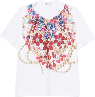 Comme Des Garçons chemise à imprimé graphique - Blanc