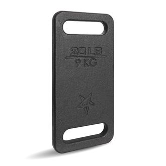 Yes4All ZXSV Gusseisen Ruck Plate Gewichte, 9 KG | 20 PFUND, Schwarz - Einzeln