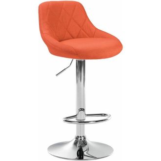 Clp Barhocker Lazio Stoff orange chrom