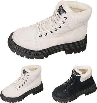 Generic Bottes dhiver chaudes pour femme avec tige - Semelle &eacute;paisse avec propri&eacute;t&eacute;s anti-usure - Semelle int&eacute;rieure rembourr&eacute;e - Convient pour les occasions 