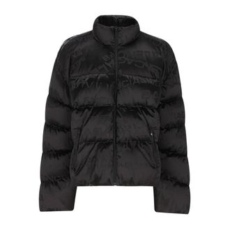 Balenciaga Logo-Schriftzug Schwarze Daunenjacke - - Jackets - Herren - Schwarzk - M