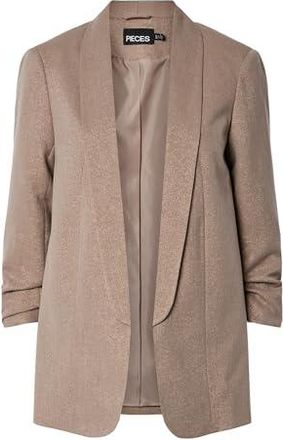 Pieces Pcbosella Blazer 3/4 Glitter Noos, fossile, XXL