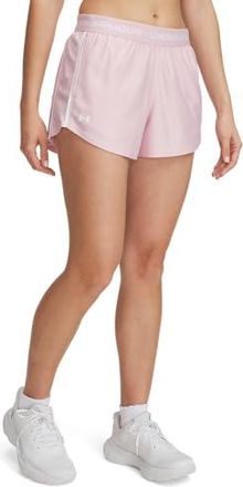 Under Armour Short Tech Play Up pour Femme, (647) Rose Prime / / Blanc, Taille L