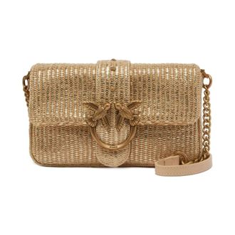 Pinko Pinko, Femme, Sacs, Jaune, Taille: ONE Size Mini Sac Bandoulière en Or