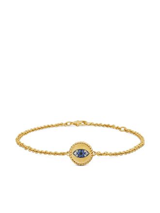 David Yurman bracelet Cable Collectibles Evil Eye en or 18ct pavé de diamants (2 mm)