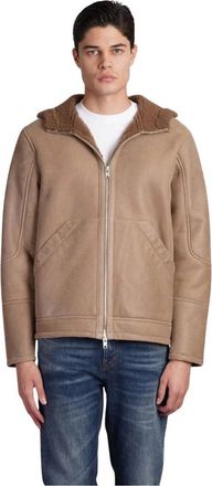 DFour Dfour, Homme, Vestes, Beige, Taille: M Giubbino 100% Pelle