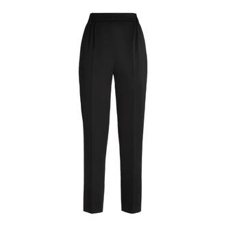 Genny Pantalon Droit Satin Stretch Tailleur - Femme - Pantalons - Noir - Taille: 34 FR