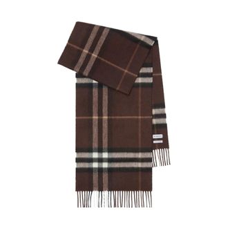 Burberry Erdbrauner Fransen Rechteck Schal - - Accessories - Damen - Braun - ONE SIZE