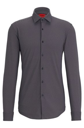 HUGO BOSS Herren Kenno Shirt, Open Pink693, 43 EU