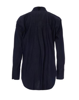 Max Mara Womens Denim Shirt Nora Dark Midnight Blue Clean Cotton