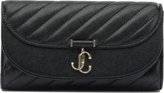 Jimmy Choo London Femme, Sacs, Noir, Taille: ONE Size Curve Wallet With Chain