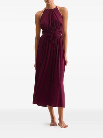 Eres Womens Halterneck Tie-Waist Midi Dress Aw25 W