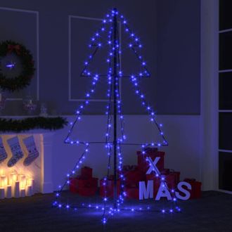 Festnight Iiaky Weihnachtsbaum Aussen 150 cm LED Weihnachtsbaum Outdoor Weihnachtsbaum Metall Gro&szlig; Kegelform Lichterbaum 8 Modi Weihnachten Beleuchtung f&uuml;r Gart