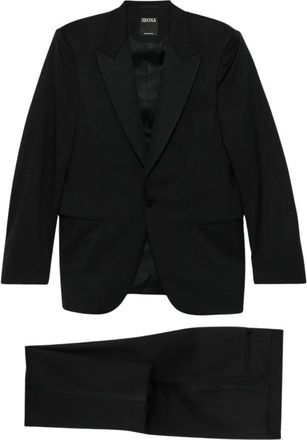 Ermenegildo Zegna Homme, Costumes, Noir, Taille: M Costume de Soir&eacute;e en Laine Multi-Saison