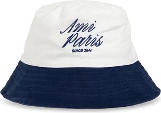 Ami unisex, Accessoires, Blanc, Taille: 60 CM Casquette Bicolore en Coton Bleu et Blanc