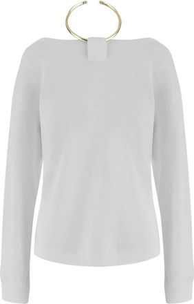 Darkpark Darkpark, Femme, Tops, Blanc, Taille: 36 FR Cotton Top with Metal Ring