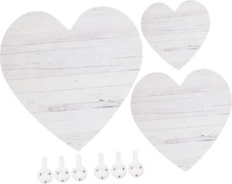 SOLUSTRE Valentinstag Herz Holzschild Teiliges Wanddekor Romantische Hängende Holzdekoration für Wohnzimmer Hotel Büro Valentinstag Party Dekoration