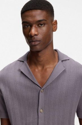 BOSS Cardigan Neri Hemd im Regular Fit