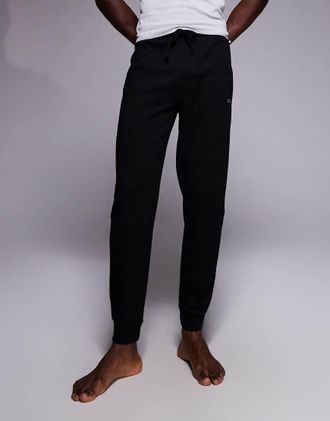 HUGO BOSS Pantalon de jogging confort gaufr&eacute; &agrave; chevilles resserr&eacute;es - Noir