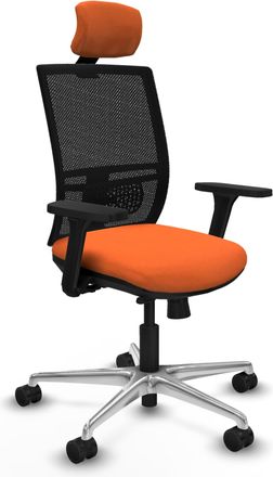 Piqueras y Crespo Yunquera verstellbarer Lendenstuhl mit 3D-Armlehnen und h&ouml;henverstellbarem Kopfteil, ausgestattet mit Syncro/Traslack und Schneideschaum, mit 65 mm Ny